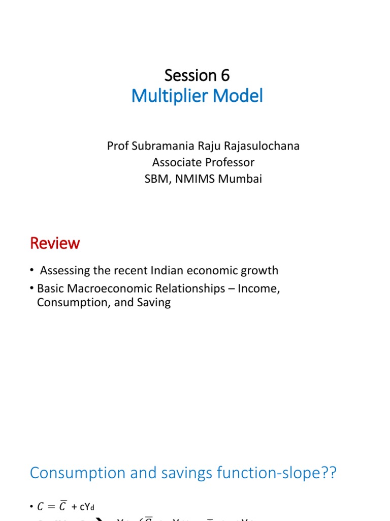 Multiplier Model | PDF | Fiscal Multiplier | Consumption (Economics)