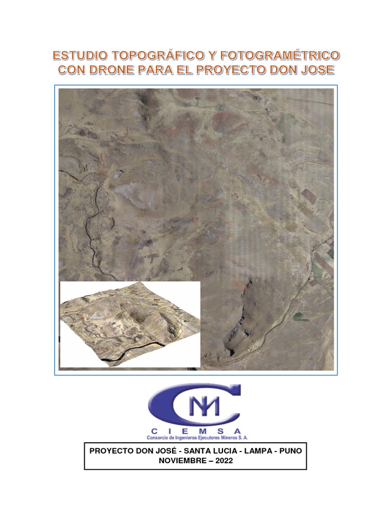 Estudio Topográfico Fotogramétrico del Proyecto Don José_compilado | PDF | Topografía | Geodesia