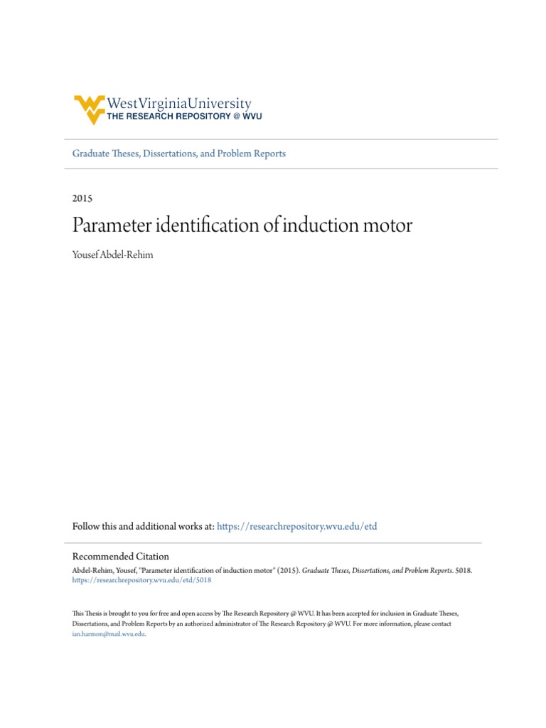 Parameter Identification Of Induction Motor Pdf Pdf Electric Motor Genetic Algorithm