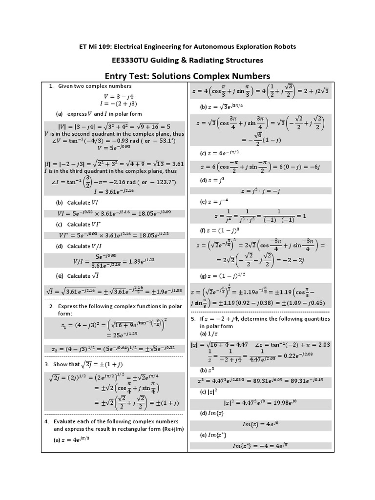 EE3330TU Self-Test - Solution | PDF | Euclidean Vector | Mechanics