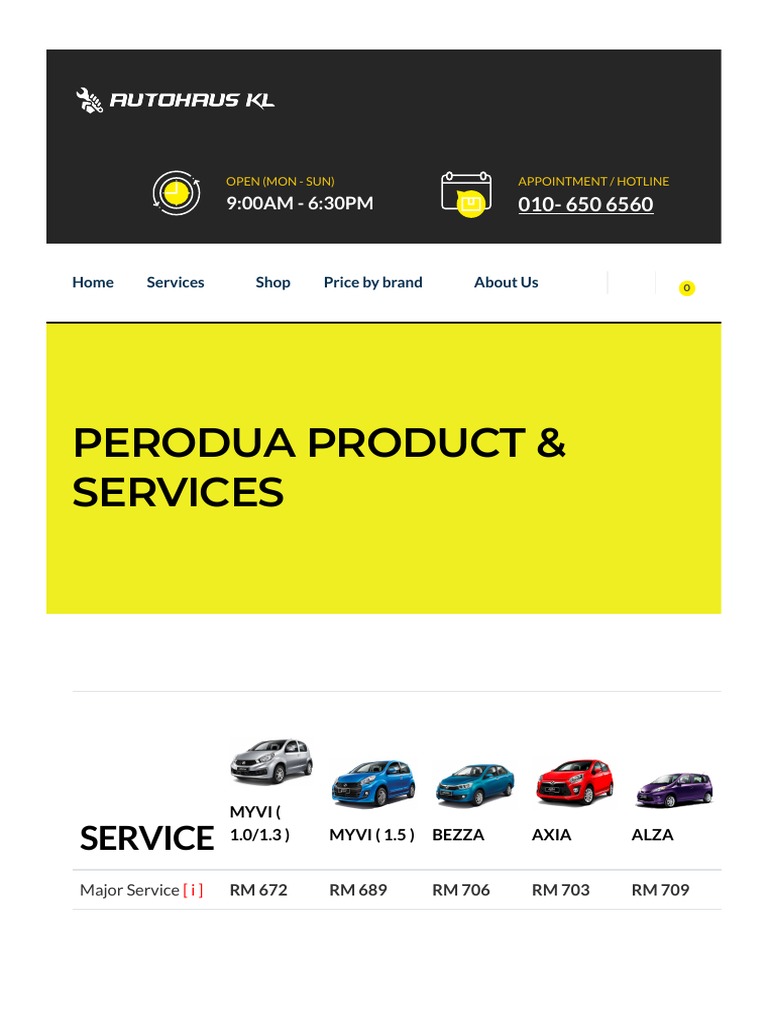 Perodua Product & Services Autohaus KL | PDF | Car | Manual Transmission