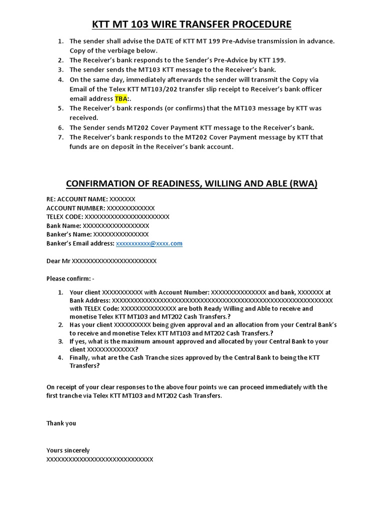 KTT Procedures PDF | PDF