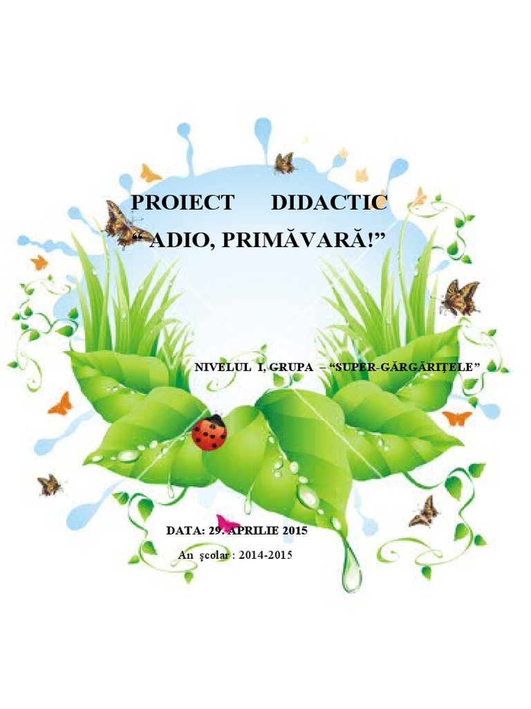 Proiect-Adio Primavara | PDF