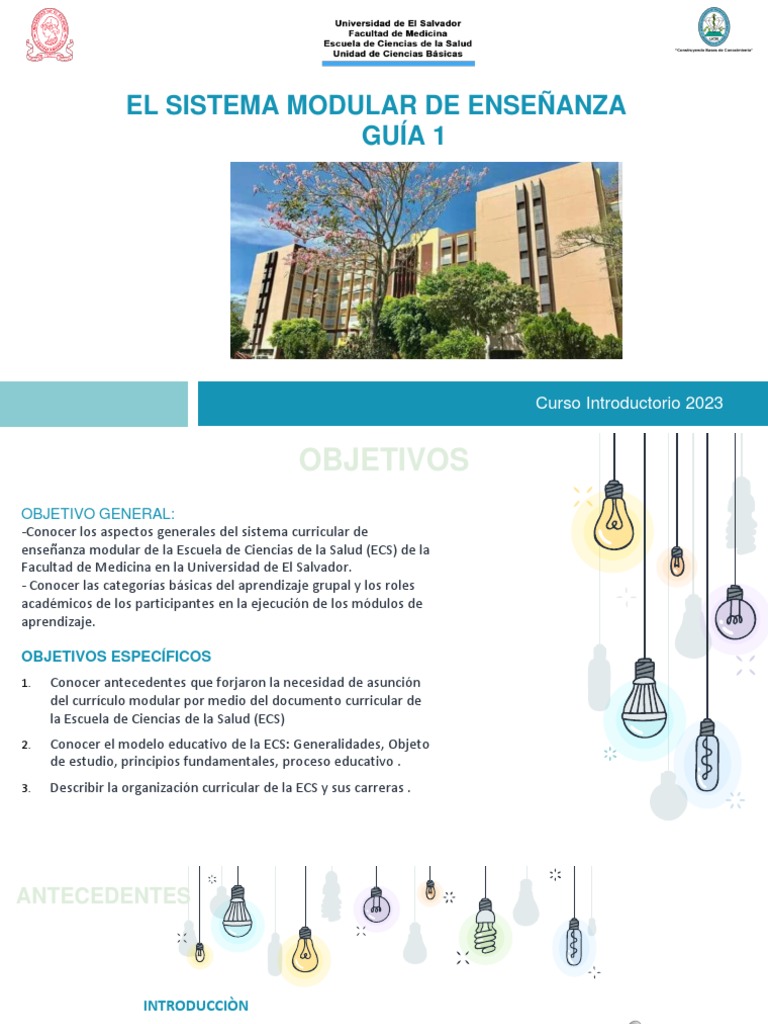 Guia 1 - Sistema Modular 2023 | PDF | Plan de estudios | Diseño