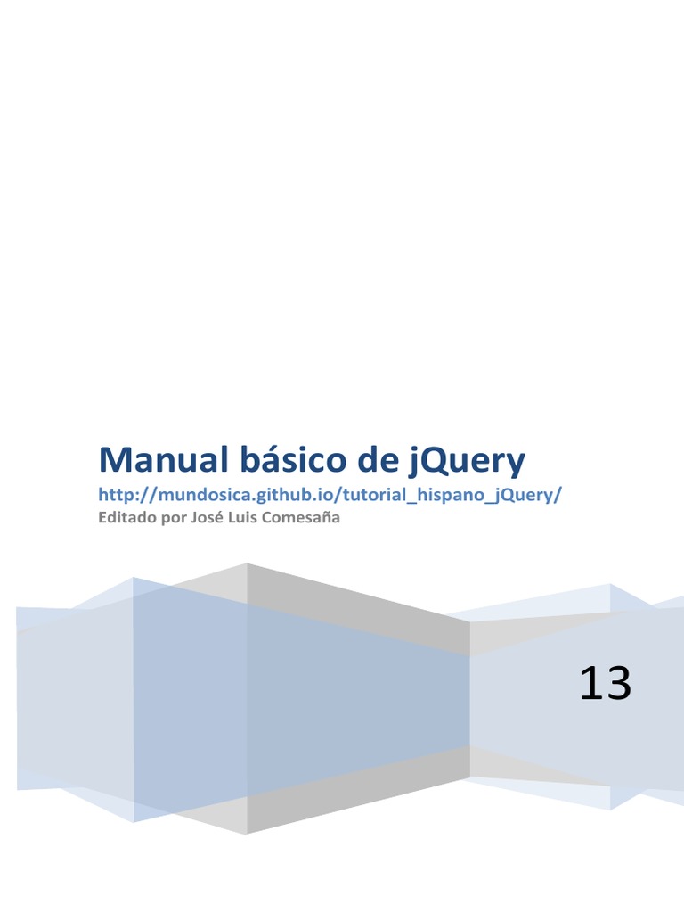 Manual Básico de Jquery PDF | Descargar gratis PDF | J Query | HTML