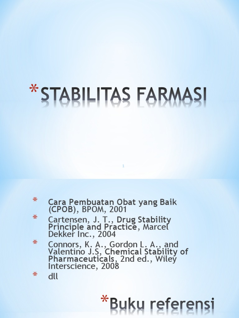 TM 14 Stabilitas-Obat | PDF