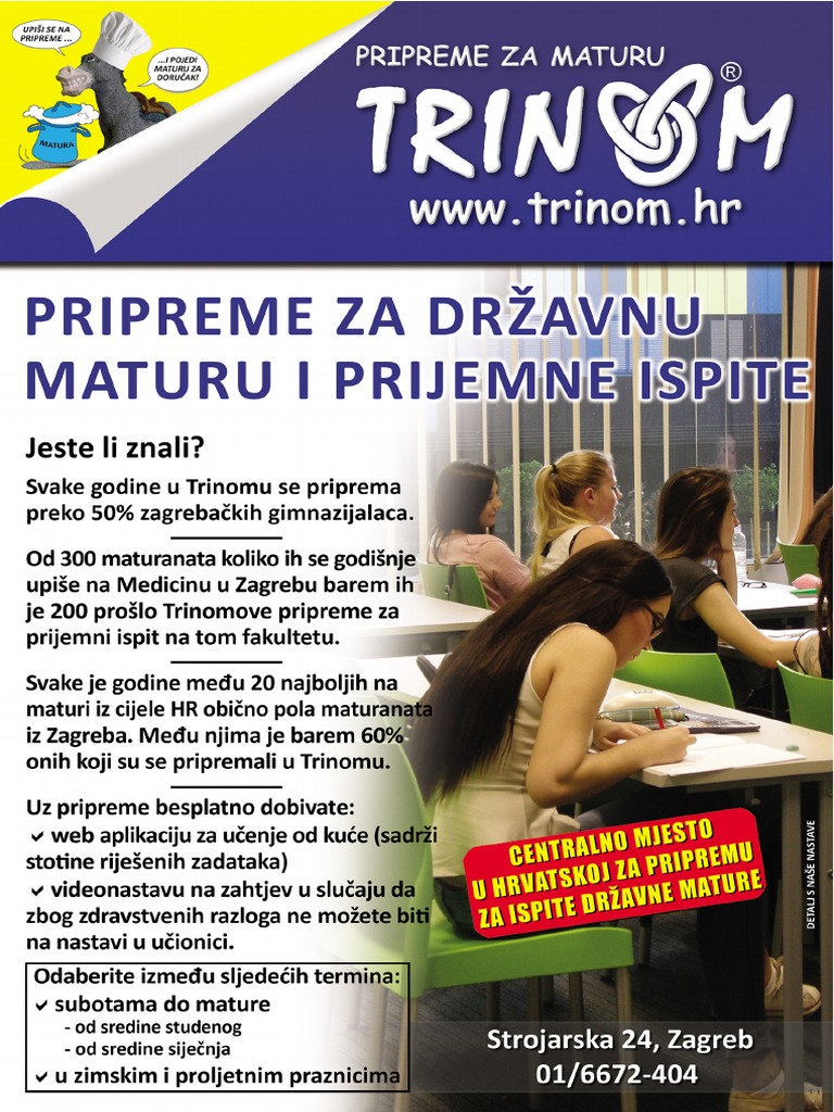 Trinom Pripreme Za Maturu Katalog | PDF