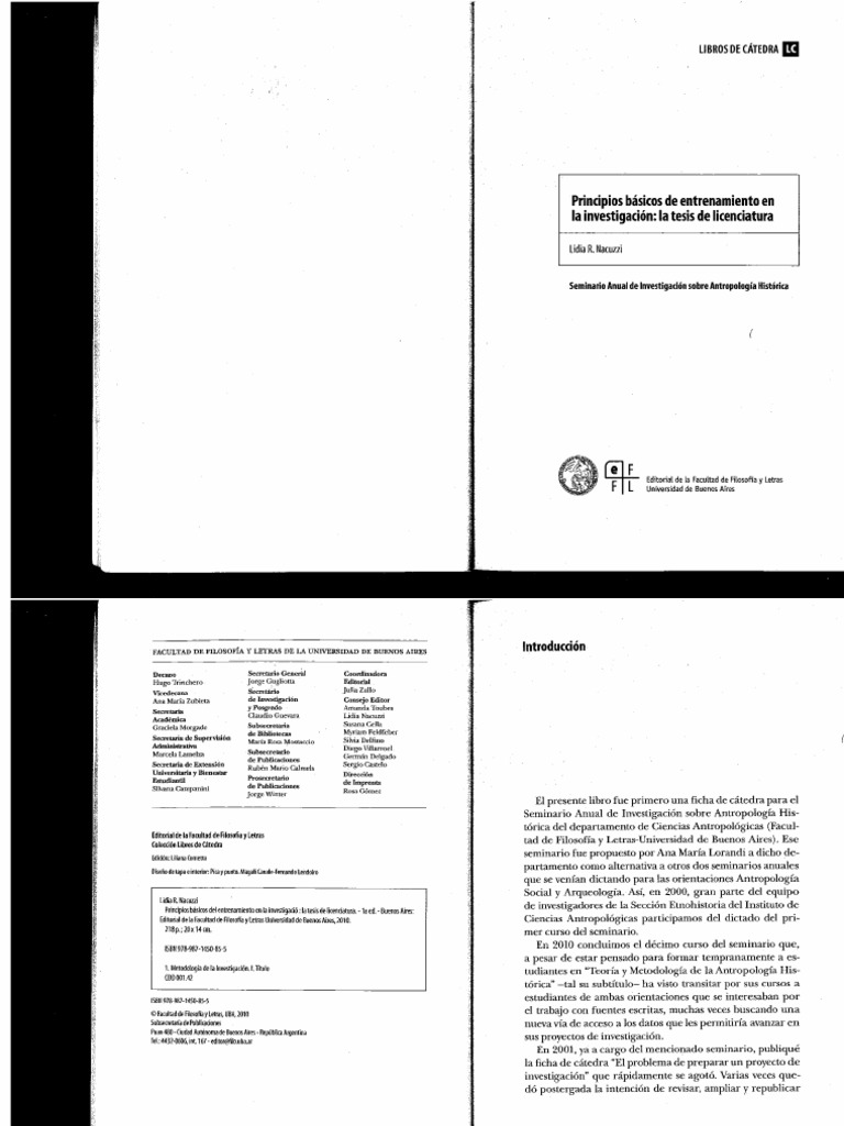 Nacuzzi - Principios Basicos de Entrenamiento en La Investigación Pp. 91-142 | PDF