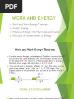 Work and Energy - Formula Sheet | PDF | Force | Potential Energy