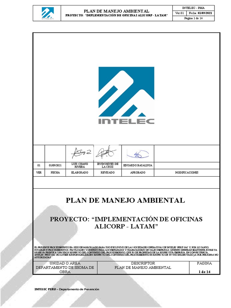 Plan de Medio Ambiente - Alicorp | Descargar gratis PDF | Residuos | Seguridad y salud ocupacional