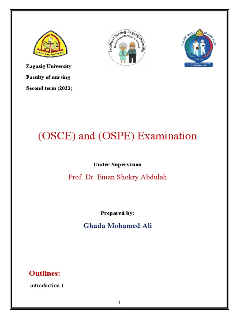 (OSCE) and (OSPE) Examination | PDF | Cognition | Cognitive Science