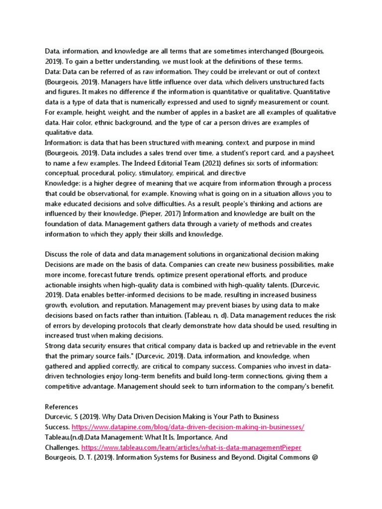 Bus 5114 Discussion Assignment 01 - 02 | PDF