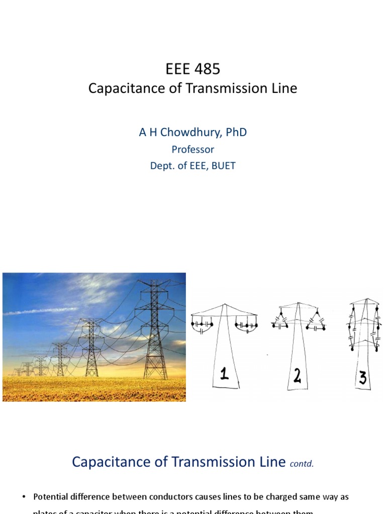 Capacitance in Transmission Lines | PDF | Capacitance | Electric Field