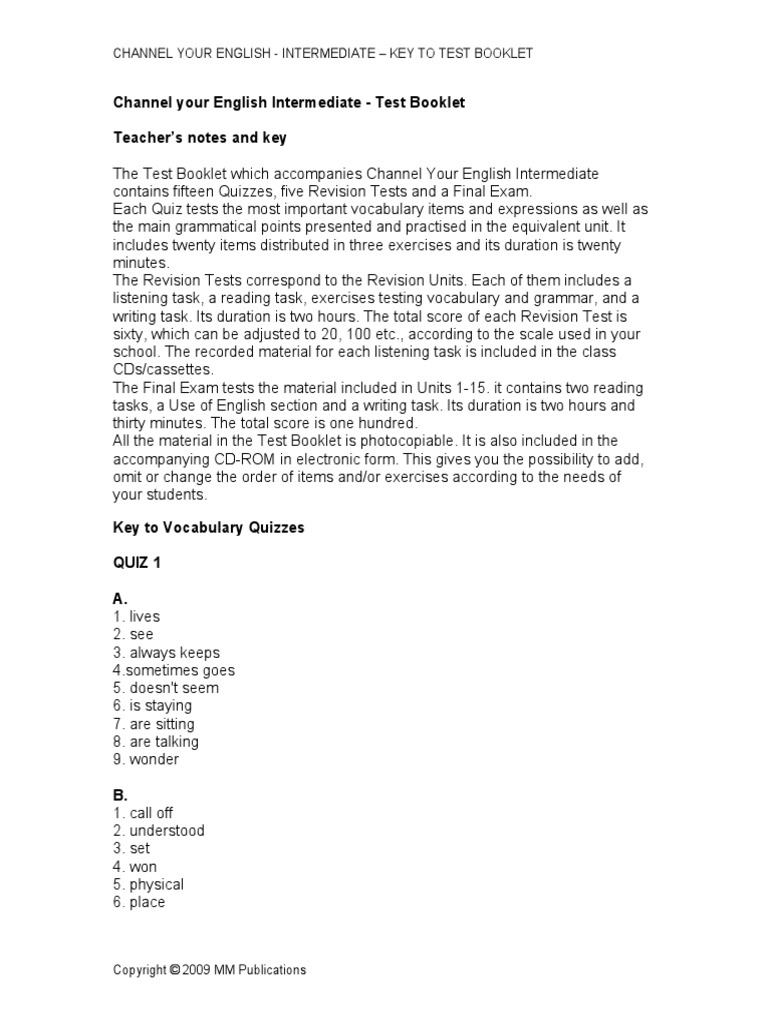 Intermediate Keys | PDF