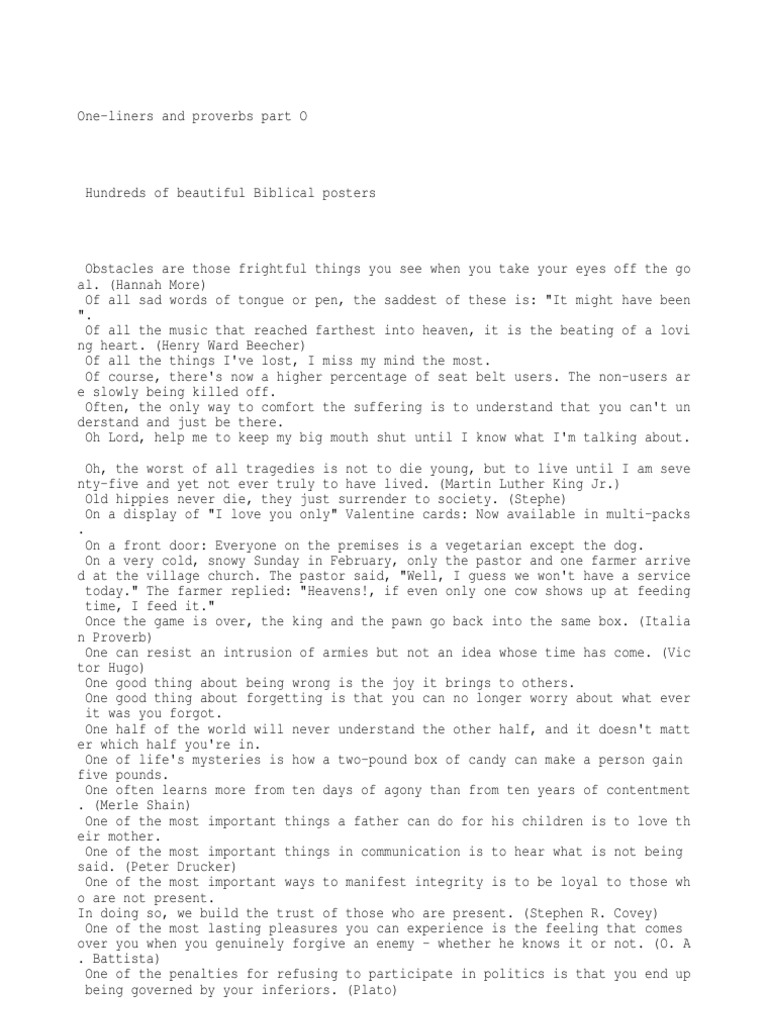One Liners | PDF