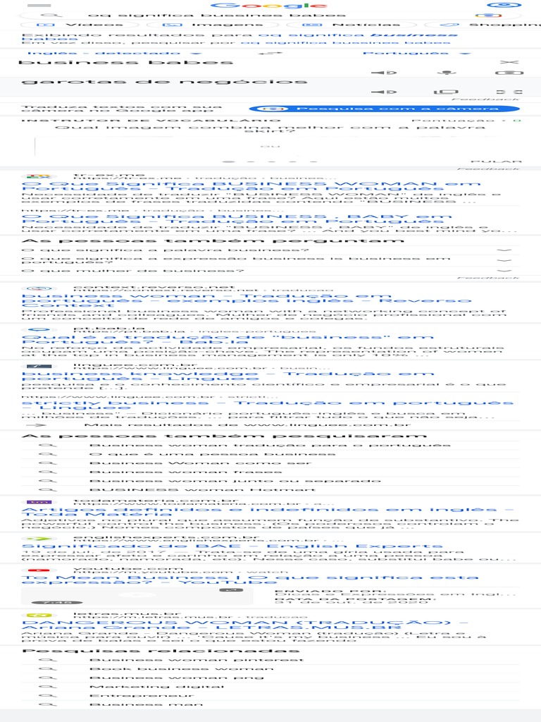 Oq Significa Bussines Babes - Pesquisa Google PDF | PDF | Traduções ...