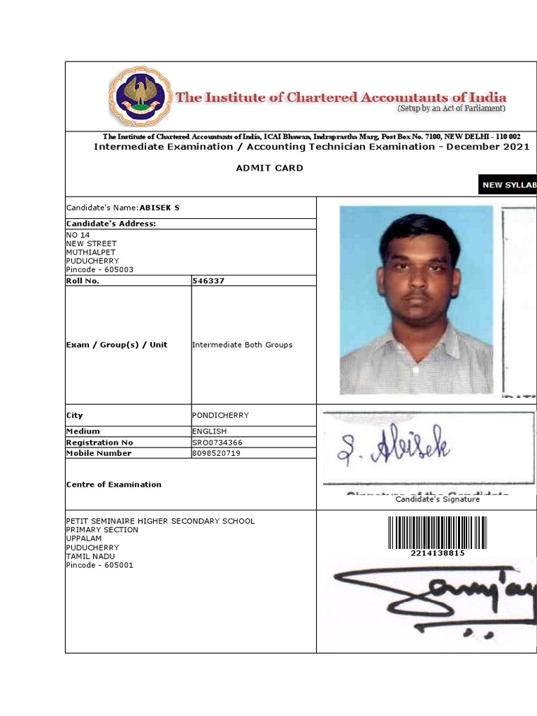 The Institute of Chartered Accountants of India | PDF | Multiple Choice ...