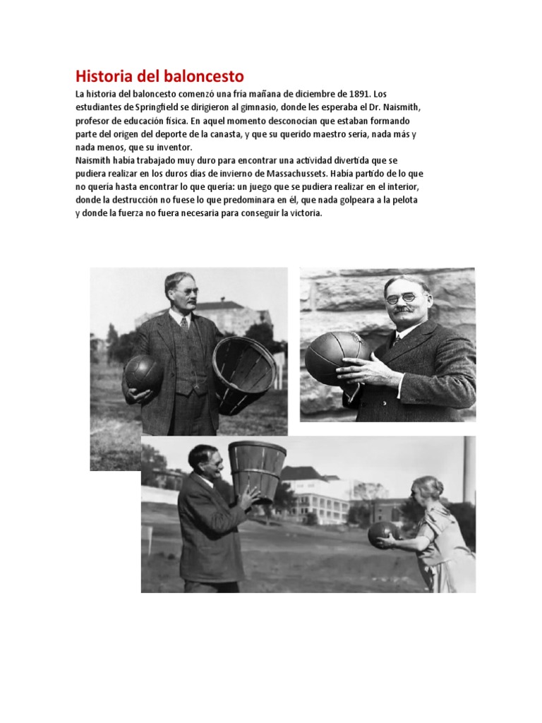 Historia Del Baloncesto Imprimir | PDF | Deportes