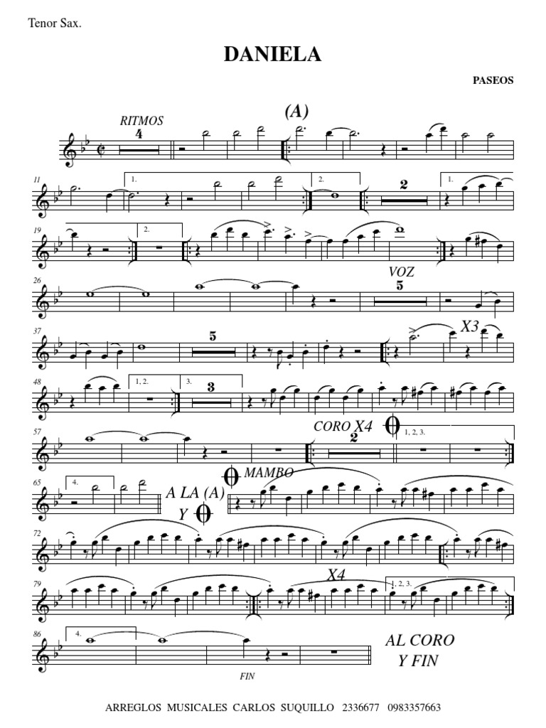 MOVIDITO 1 - Score - Tenor Sax. | PDF