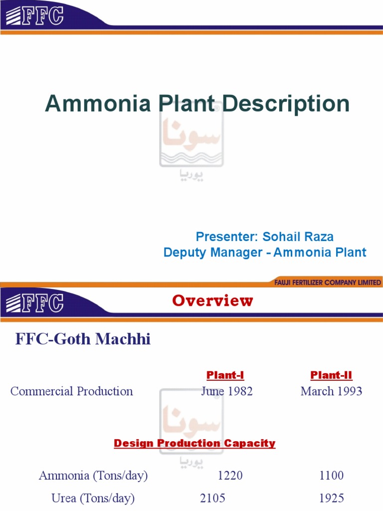 Ammonia Plant Process Overview | PDF | Methane | Carbon Dioxide