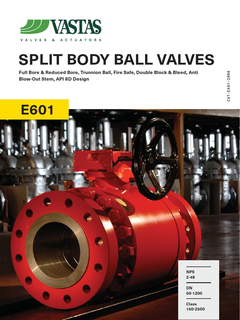 CAT - E601 - Split Body Ball Valve - 2020 PDF | PDF | Valve | Actuator