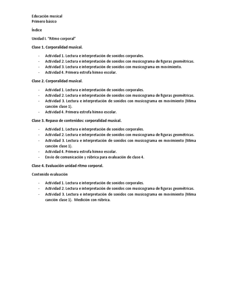 Primero Música | PDF | Canciones | Ritmo