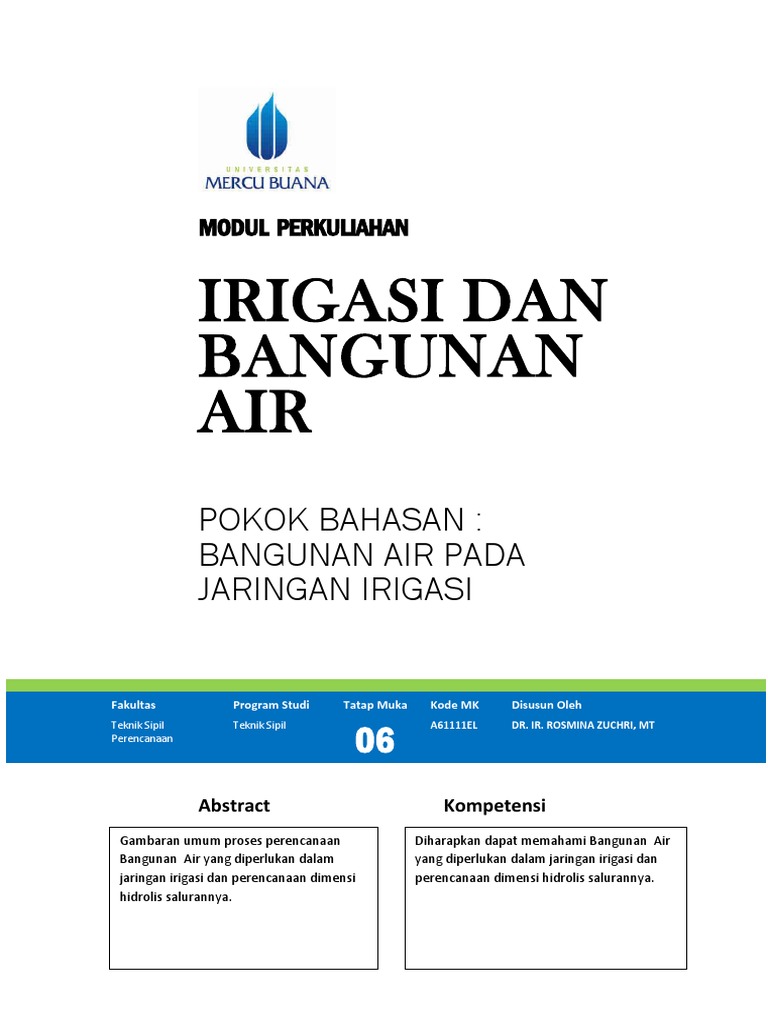 Modul Perencananaan Jaringan Irigasi Dan Drainase (TM6) | PDF | Sains ...