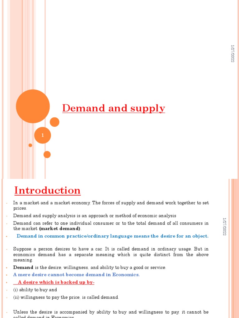 Demand and Supply | PDF | Supply And Demand | Supply (Economics)
