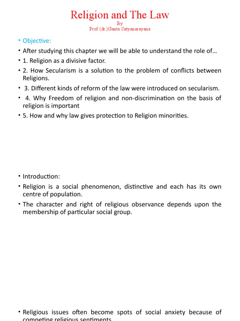 Religion and Law | PDF