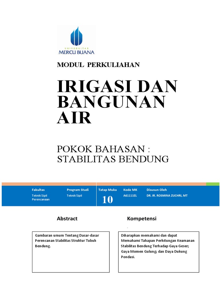Modul Perencananaan Jaringan Irigasi Dan Drainase (TM10) | PDF