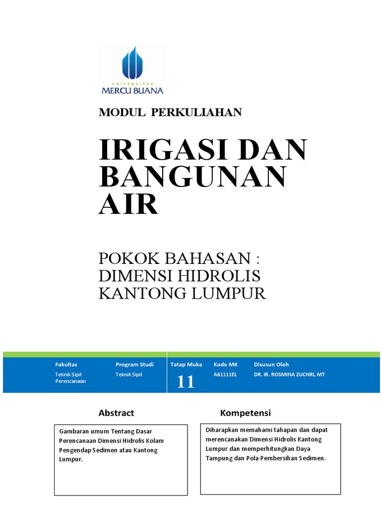 Modul Perencananaan Jaringan Irigasi Dan Drainase (TM11) | PDF