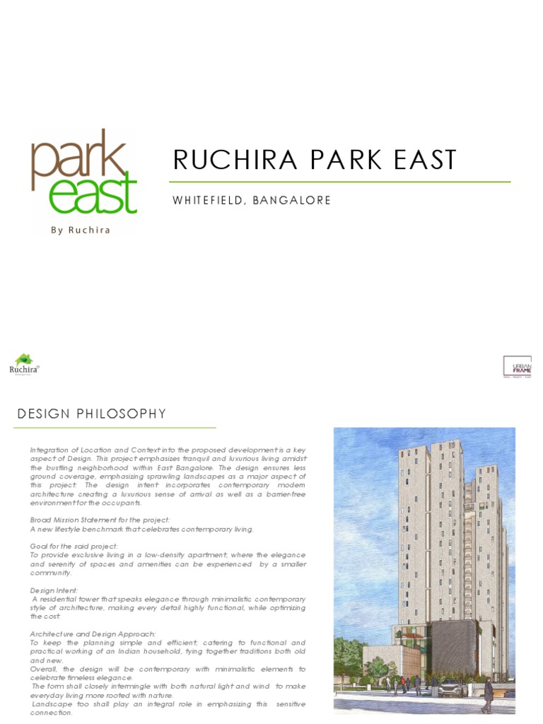Ruchira Park East Brochure New Download - uhyqVeP ZZ PDF | PDF | Architectural Design | Architecture