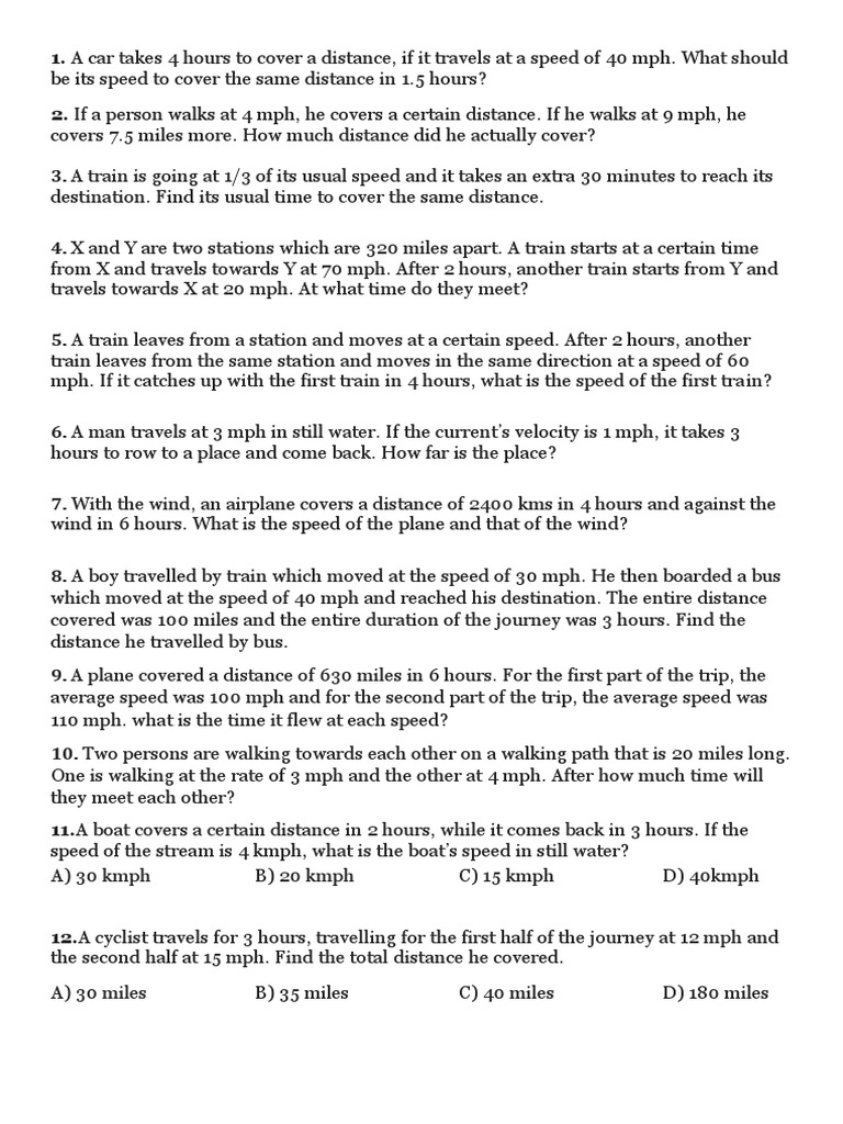 SDT Questions PDF | PDF | Speed | Plane (Geometry)