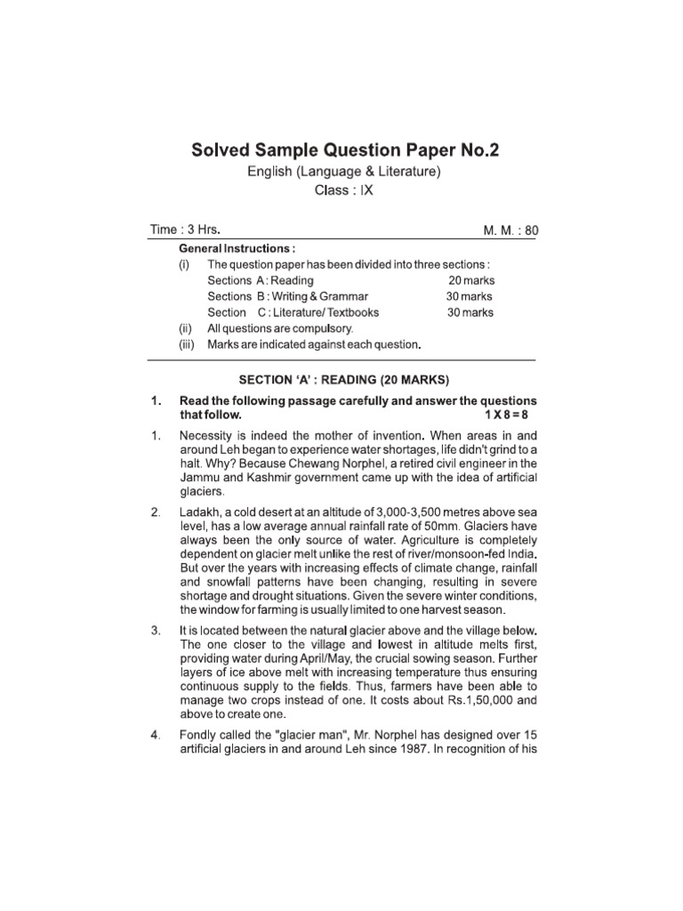 Sample Paper 2 PDF | PDF