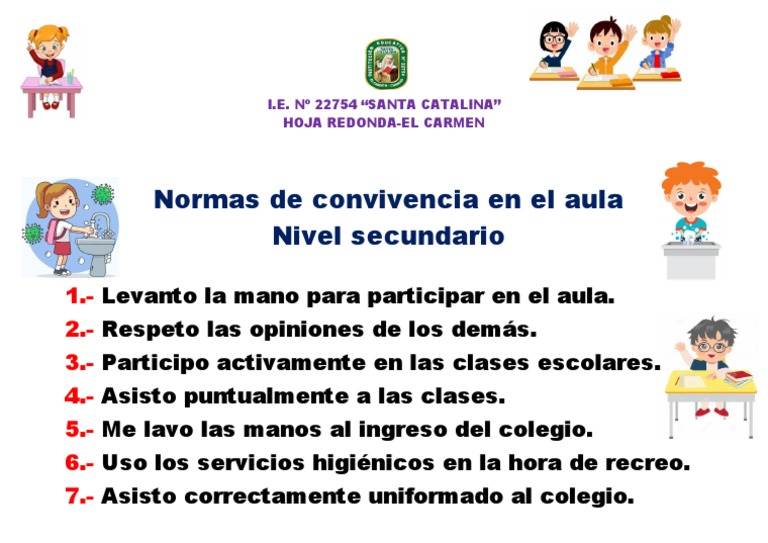 Normas básicas para fomentar el respeto, la participación y la higiene ...