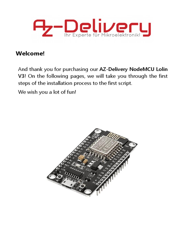 NodeMCU Lua V3 Lolin - Englisch | PDF | Arduino | Usb