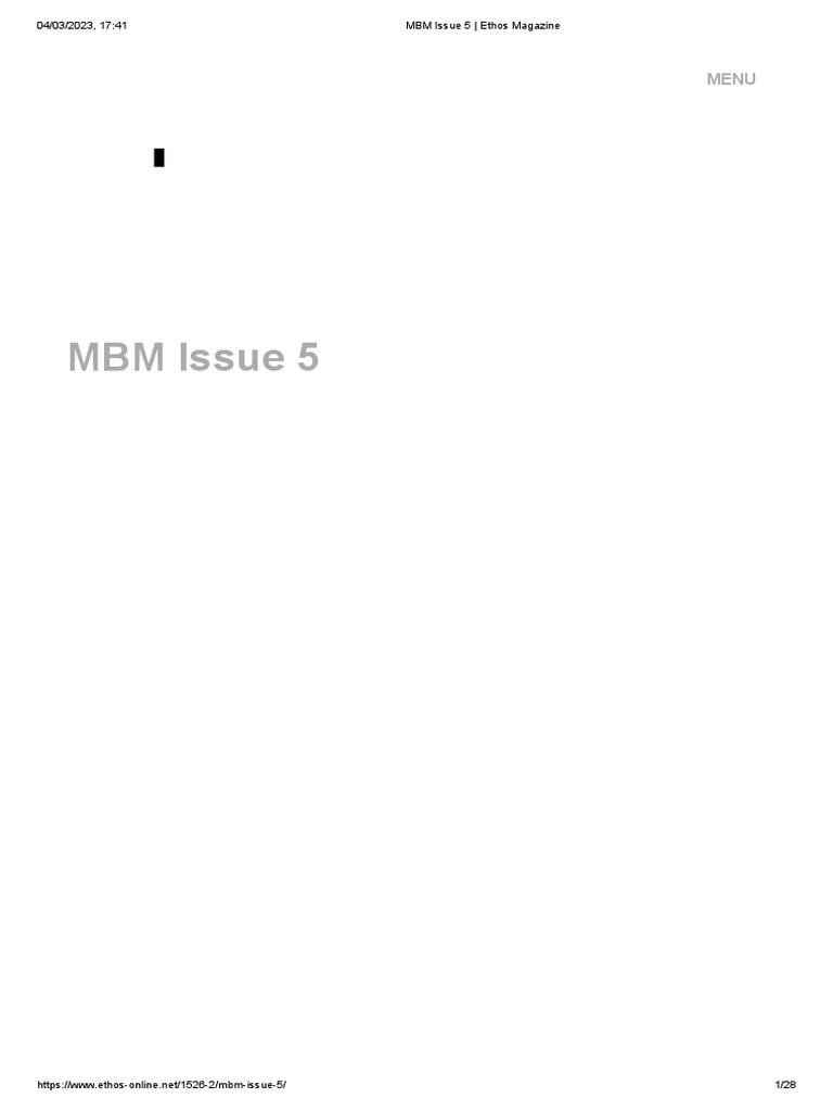 MBM Issue 5 - Ethos Magazine PDF | PDF | Word Press | Companies Of The ...