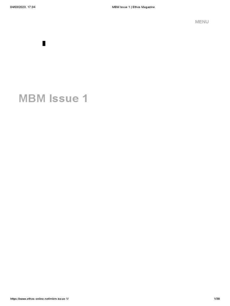 Mbm Issue 1 Ethos Magazine Pdf Pdf Word Press Companies Of The