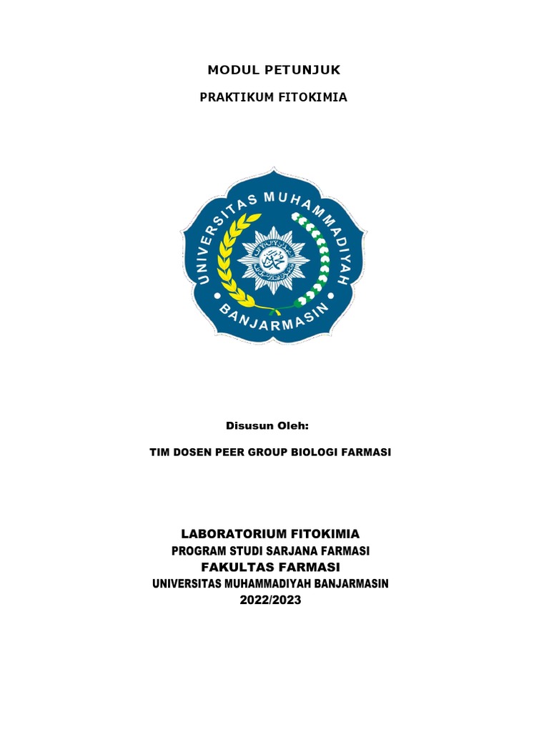 Modul Praktikum Fitokimia S1 Farmasi-2023 | PDF