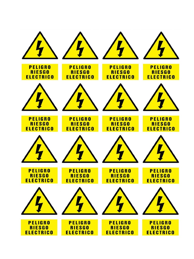 Sticker Riesgo Eléctrico - R | PDF