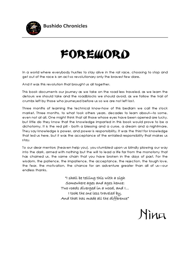 Bushido Foreword Book | PDF