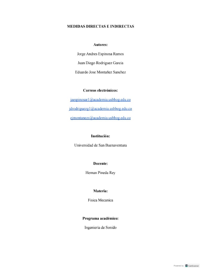 Medidas Directas e Indirectas | PDF