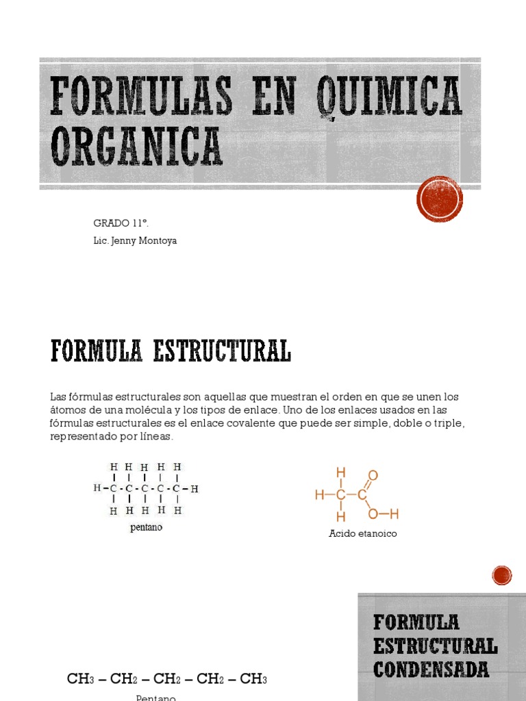 Fórmulas Estructurales en Química Orgánica | PDF | Enlace químico ...