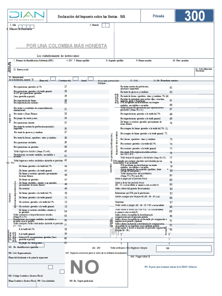 Formulario 300 IVA 2025: Instrucciones y Formatos | PDF | Impuestos ...