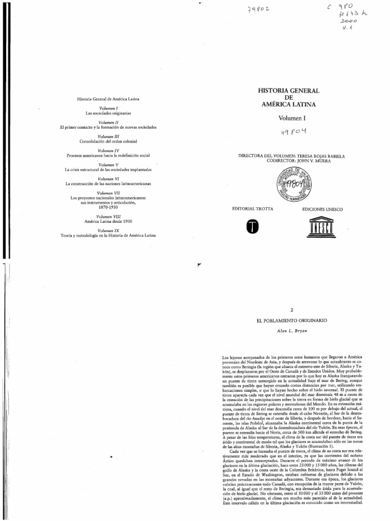 Historia General de America Latina Mundo | PDF