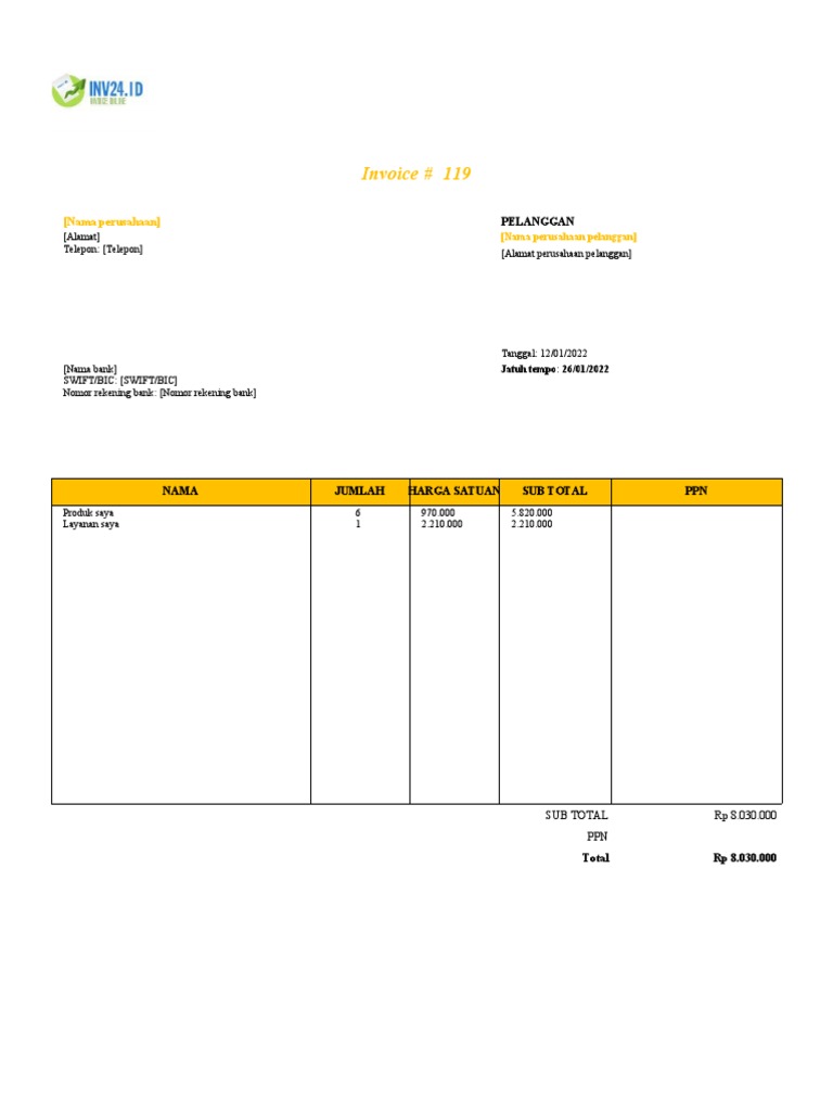 Contoh Invoice Pembayaran Lunas | PDF | Bisnis | Hukum