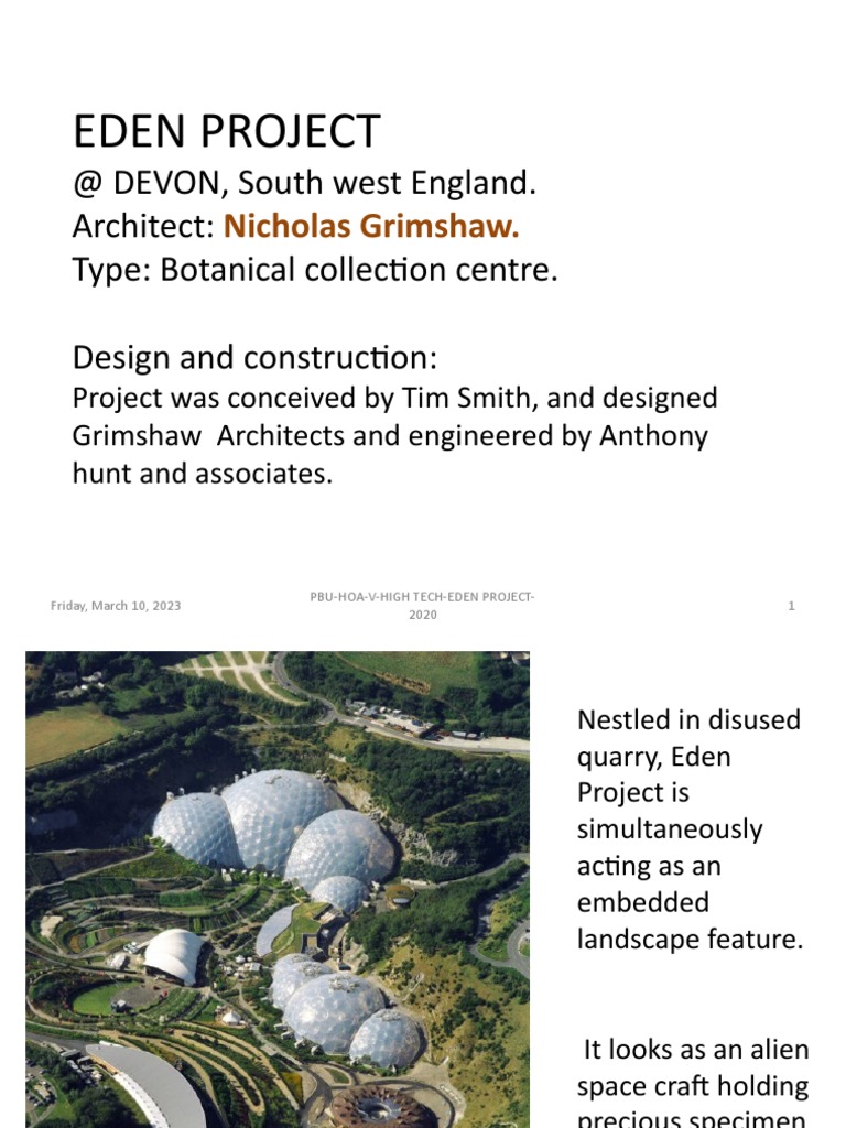 Eden Project: High-Tech Biome Design | PDF | Nature | Physical Sciences