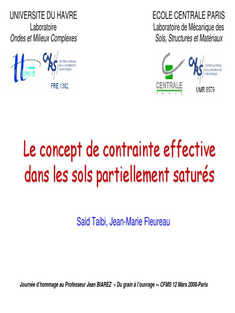 4-Taibi Fleureau | PDF | Élasticité (Physique) | Mécanique des sols