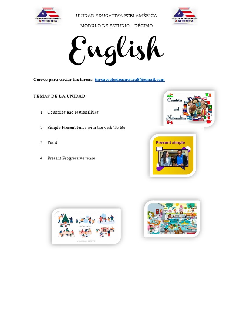 Módulo de Inglés para Décimo Grado | PDF | Verbo | Asunto (gramática)