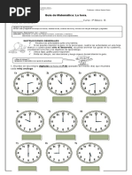 Guía de Matemática 3° Básico (La Hora) | PDF | Reloj